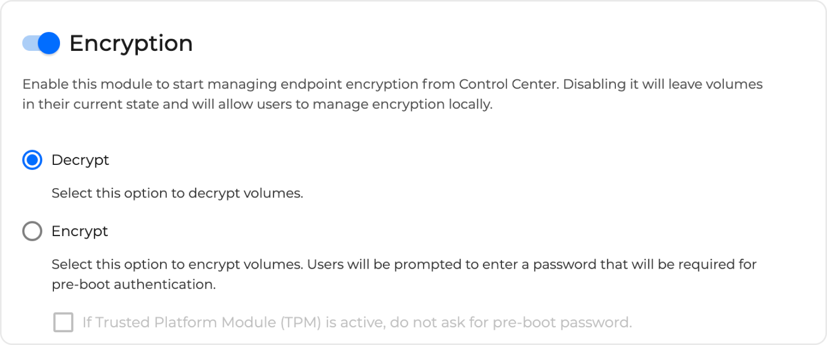 Bitdefender GravityZone Full Disk Encryption (FDE)
