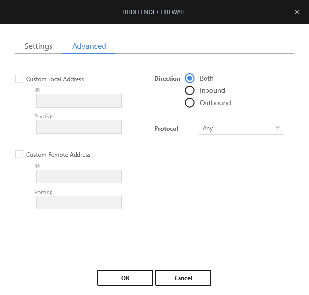 How do I add a firewall rule in Bitdefender 2017?