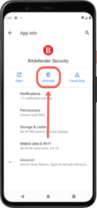 How to uninstall Bitdefender Mobile Security for Android