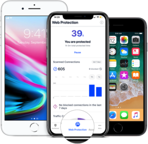 How does Bitdefender Web Protection work on iPhone and iPad?