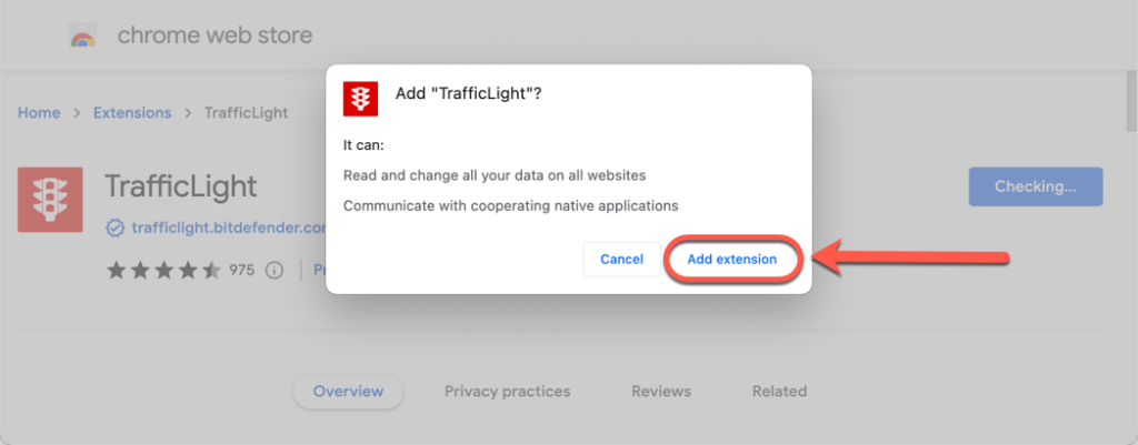 How to install Bitdefender's TrafficLight browser extension on Mac