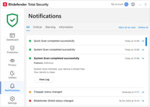 Notifications in Bitdefender - Bitdefender Consumer Support Center