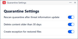Bitdefender Quarantine: How to recover a legitimate file from Quarantine