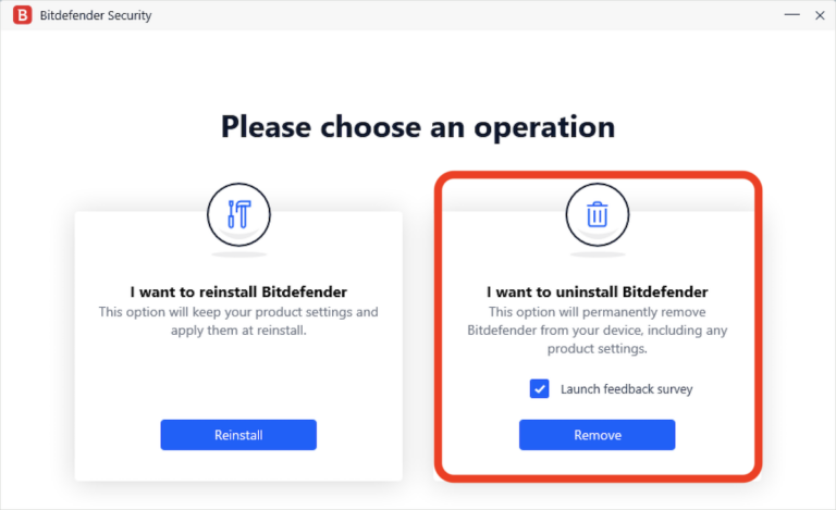 How to Uninstall Your Bitdefender Security Solution on Windows