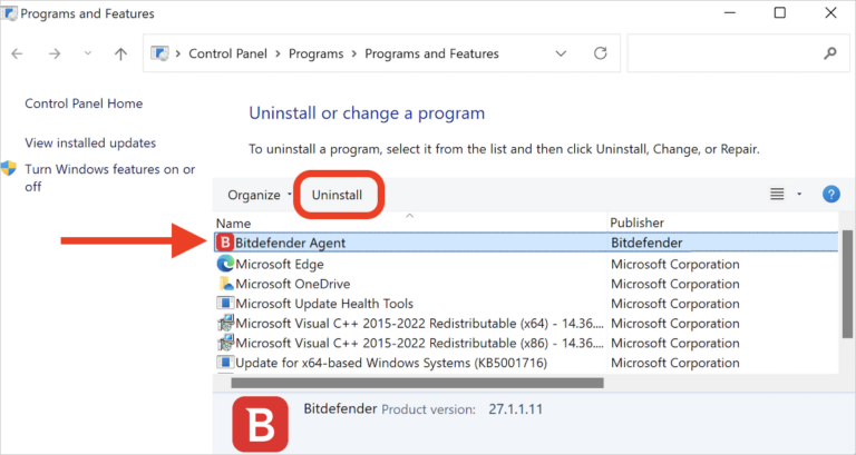 How to Uninstall Your Bitdefender Security Solution on Windows