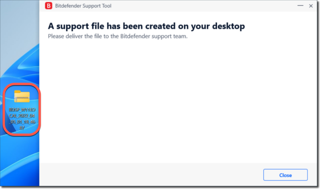 How to gather logs for Cyber Threat Analysis via Bitdefender Support Tool