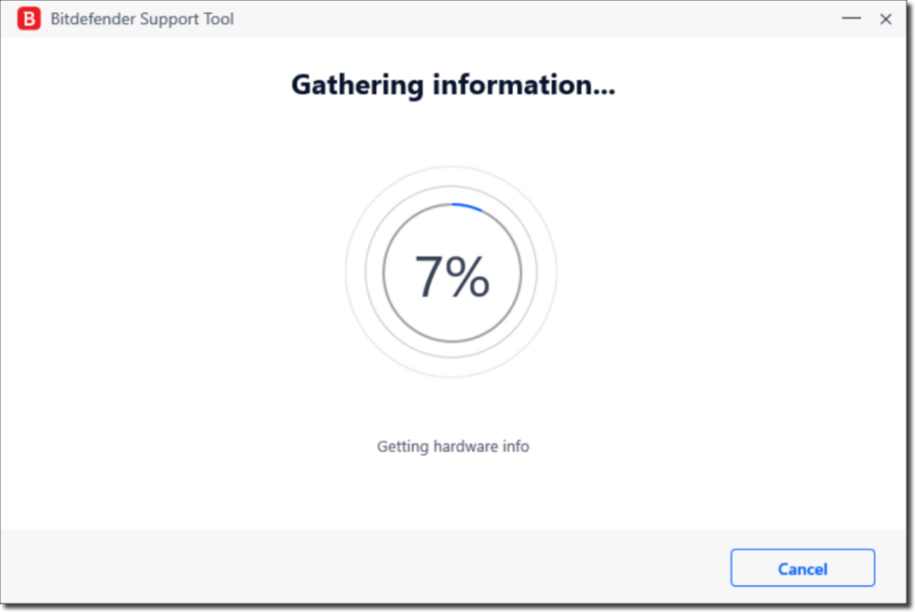 How to gather logs for Cyber Threat Analysis via Bitdefender Support Tool