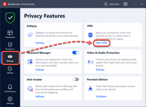 Bitdefender VPN for Windows: Connection, Settings, Subscriptions
