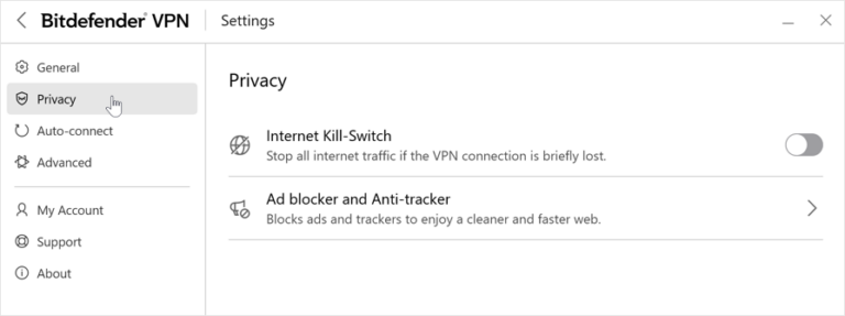 Bitdefender VPN for Windows: Connection, Settings, Subscriptions