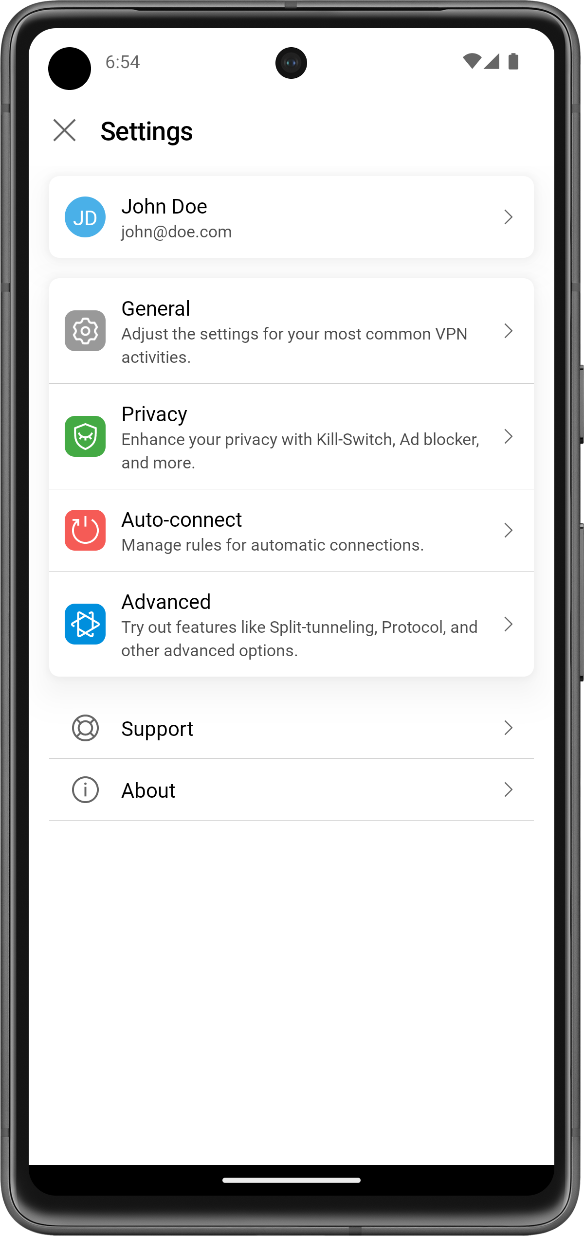 Bitdefender VPN for Android: Connection, Settings, Subscriptions