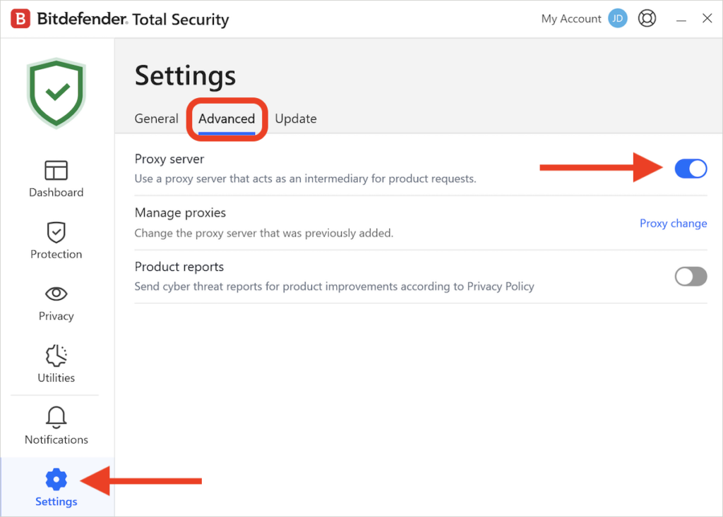 Fix Bitdefender Update Errors -1002, -1004, -1011 and others on Windows