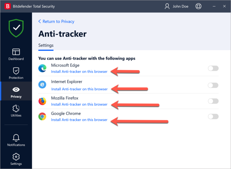 How to install Bitdefender’s Anti-Tracker browser extension on Windows