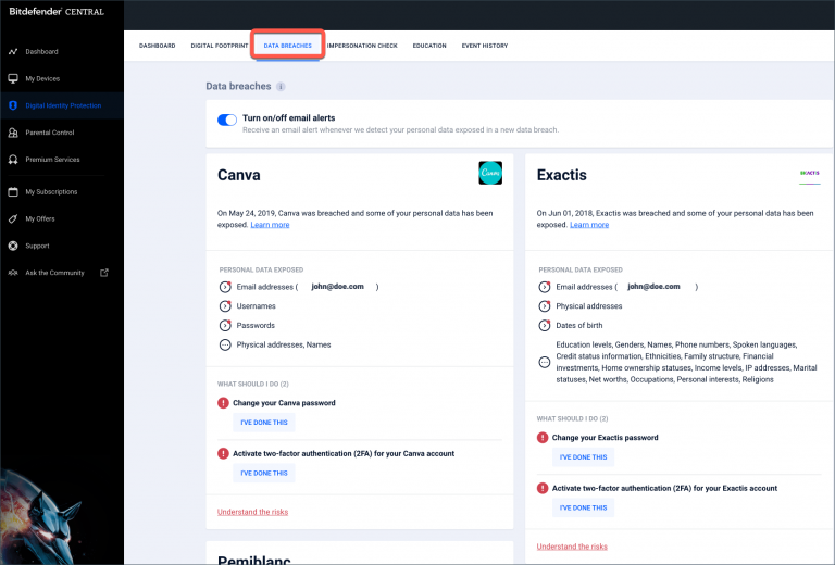 Bitdefender Digital Identity Protection: Activate, configure & use this ...