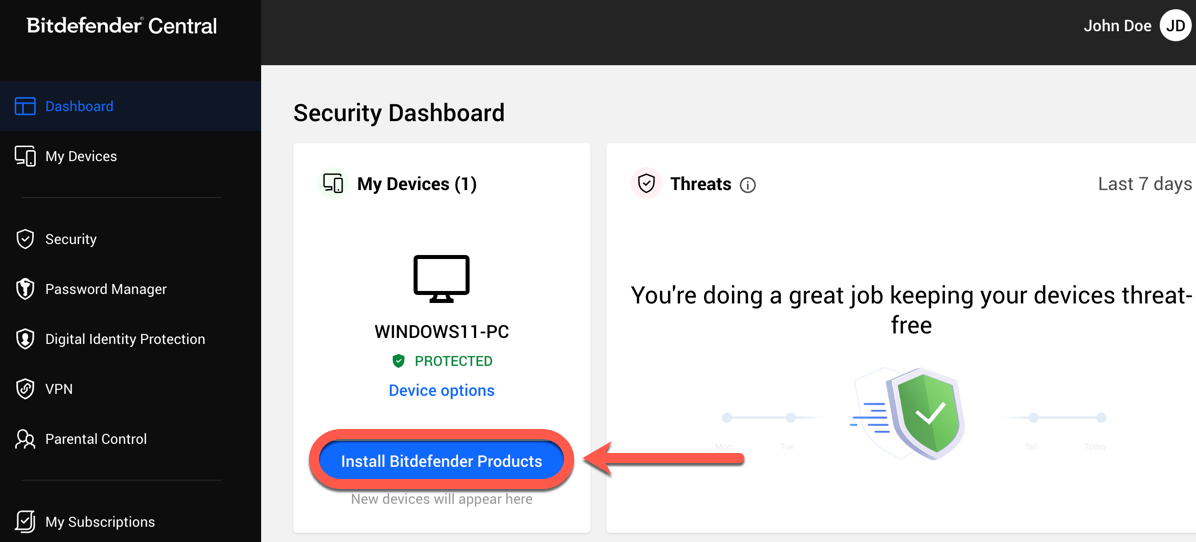 How to Install Bitdefender on Another Device