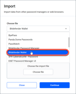 How to Import Passwords into Bitdefender Password Manager