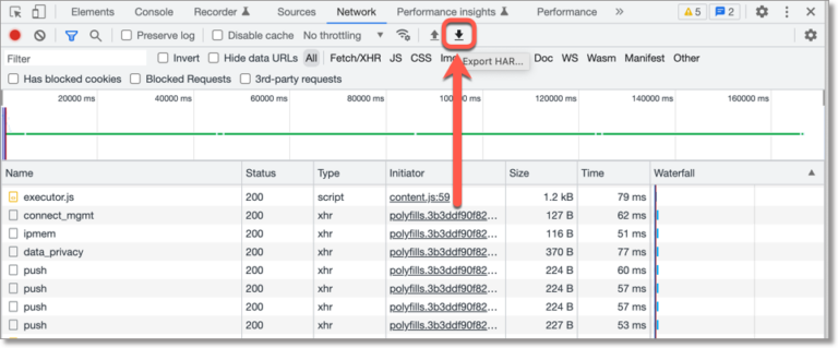 How to generate a HAR file for troubleshooting browser issues