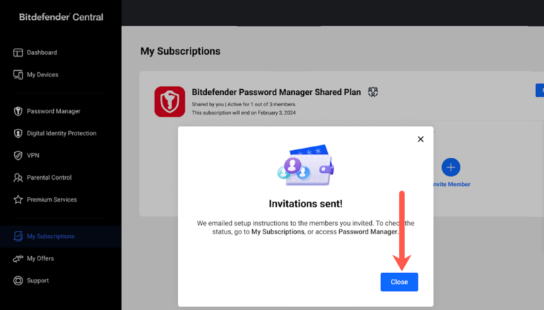 How does Bitdefender Password Manager Shared Plan work?