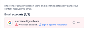 Fix "Email Protection Disabled" in Bitdefender Security App