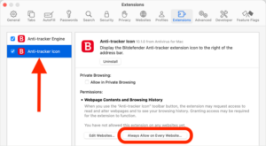 How to install Bitdefender’s Anti-Tracker browser extension on Mac
