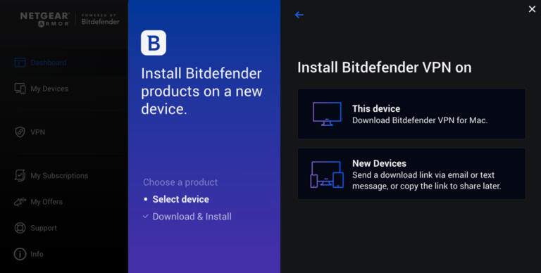 Install NETGEAR VPN by Bitdefender on macOS