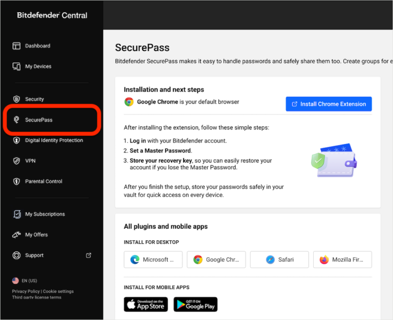 How to Install and Set Up Bitdefender SecurePass on Windows and macOS