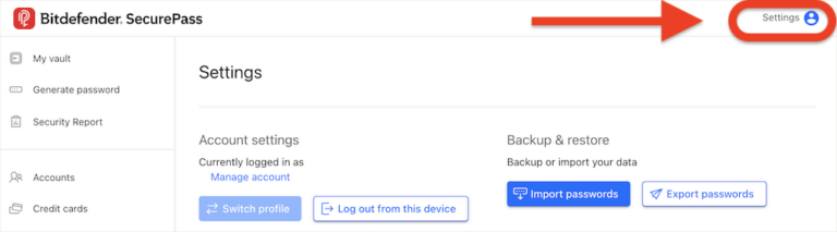 How to Import Passwords into Bitdefender SecurePass