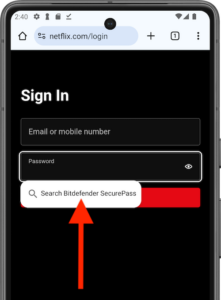 How to Autofill Passwords on Android using Bitdefender SecurePass