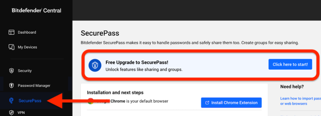 How to Upgrade for Free from Bitdefender Password Manager to SecurePass
