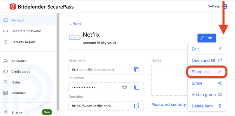 How to Share Passwords Securely with Bitdefender SecurePass