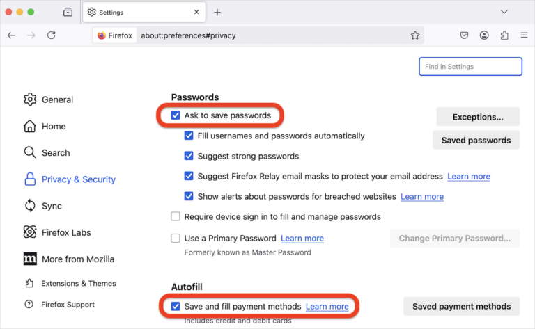 How to Disable Firefox's Built-in Password Manager - Bitdefender Consumer Support Center