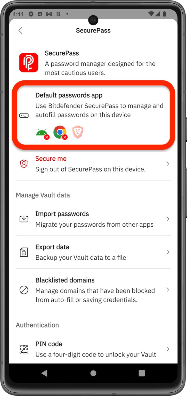 How to Set Bitdefender Hub as Default Password Manager on Android ...