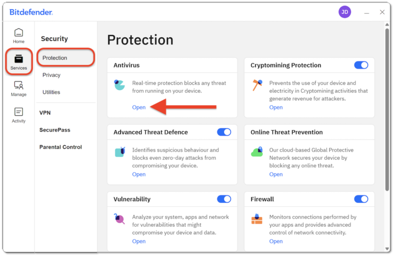 How to Add an Antivirus Exception in Bitdefender App for Windows