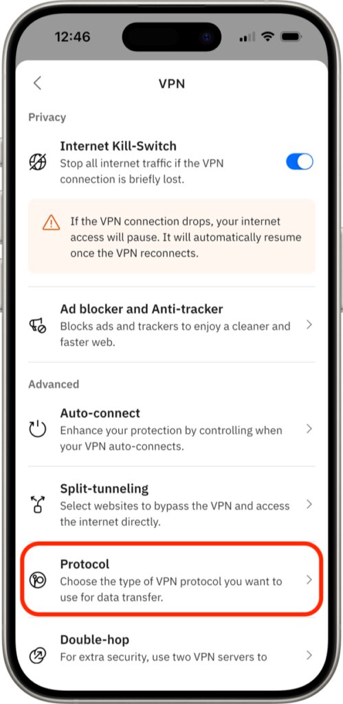 How to Change the VPN Protocol in Bitdefender Hub (iOS) - Bitdefender ...